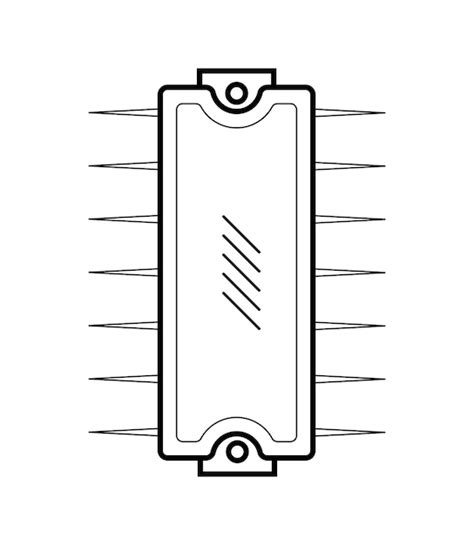Illustration Vectorielle De Microcircuit Linéaire Vecteur Premium