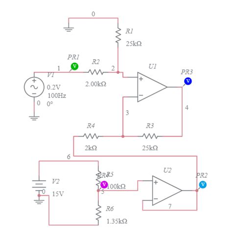 Signal Conditioning Circuit Multisim Live