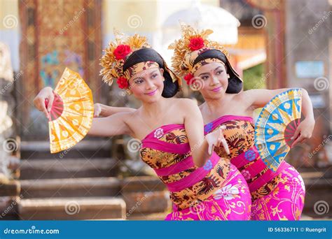 Bali June 27 Girl Performing Traditional Indonesian Dance At