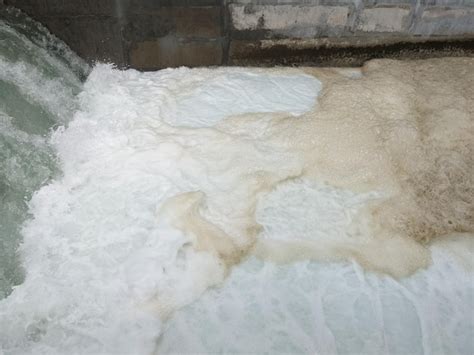 Premium Photo Texture And Surface Of Seawater Fall On The Power Plant With Foaming On The Outfall