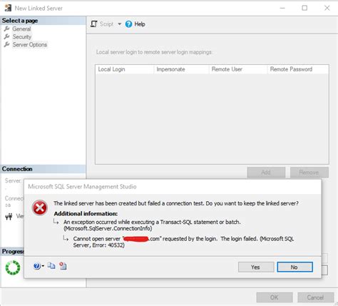 Cannot Add Active Directory Password As Linked Server Into My Ssms