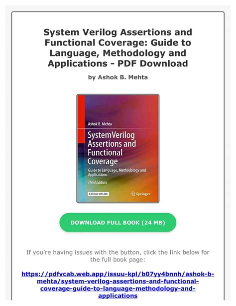 Pdf Ebook System Verilog Assertions And Functional Coverage Guide To Language Methodology And