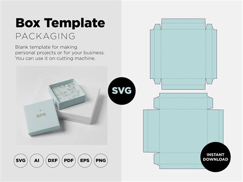 Square Box Template With Lid