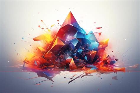 Abstract Art With Sharp Angular Shapes Premium Ai Generated Image