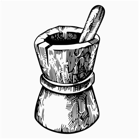 Pilon En Bois Vecteur Premium