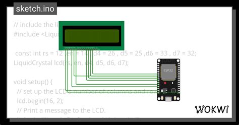 HelloWorld LCD Wokwi ESP STM Arduino Simulator