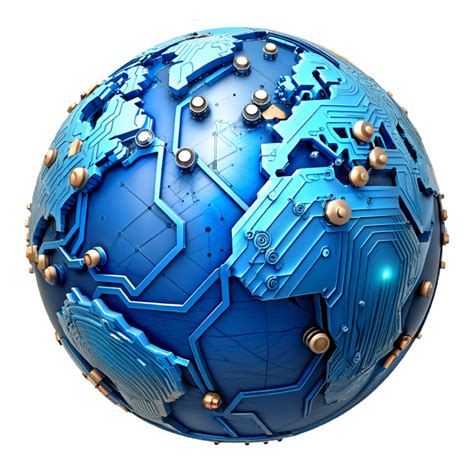 Ai Generated 3d World Global Network Digital Technology 39323151 Png