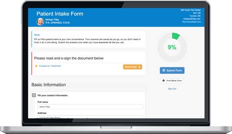 Online Intake Forms IntakeQ