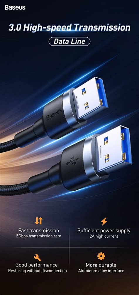 Baseus Usb Extension Cable Type A Male To Female Extender Usb Laptopcare