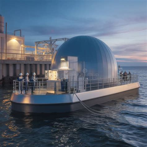 Floating Nuclear Small Modular Reactors A Sleek Smr Barge Moored