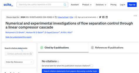 Numerical And Experimental Investigations Of Flow Separation Control