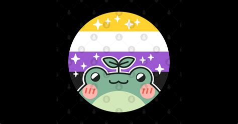 Non Binary Pride Frog Lgbtq Flag Lgbtq Sticker Teepublic