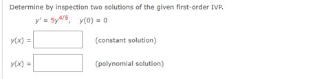 Solved In This Problem Y C1ex C2ex Is A Two Parameter Chegg Com