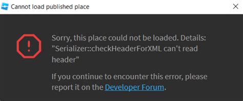 Does Anyone Else Get An Error When Attempting To Load The Place How Do