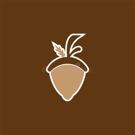 Acorn Icon And Symbol Vector Template Illustration Stock Illustration Illustration Of Vintage