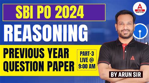 Sbi Po Reasoning Previous Year Question Paper Sbi Po Reasoning