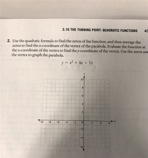 Solved Use The Quadratic Formula To Find The Zeros Of The