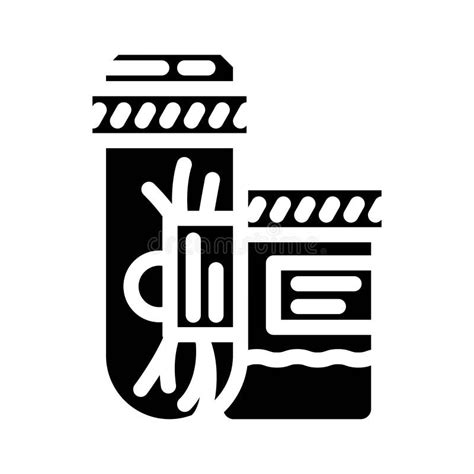 Forensic Evidence Crime Glyph Icon Vector Illustration Stock Vector