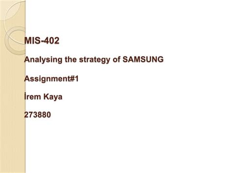 Mis 402 Assignment 1 Pptx