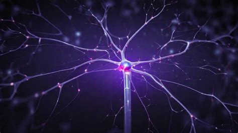 Premium Ai Image Neuron With Electric Signal