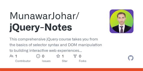 Github Munawarjoharjquery Notes This Comprehensive Jquery Course
