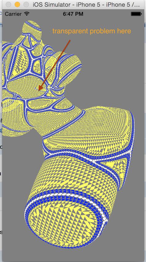 Ios Glkit Transparent Texture When Dealing With Big D Object Stack Overflow