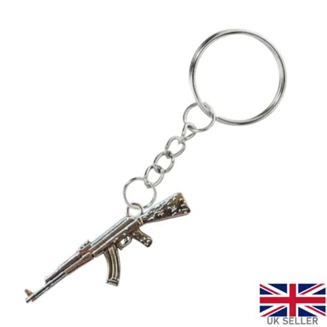 Machine Gun Keychain Replica Ak47 Kalashnikov Assault Rifle Keyring Cod