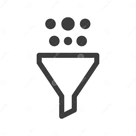 Ícone do filtro de dados em fundo branco ilustração stock ilustração