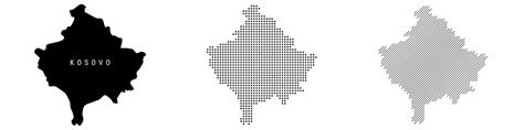코소보 실루엣 지도와 두 가지 패턴의 점과 비스듬한 선 흰색에 고립 된 플랫 벡터 일러스트 레이 션 가리키기에 대한 스톡 벡터 아트 및 기타 이미지 Istock