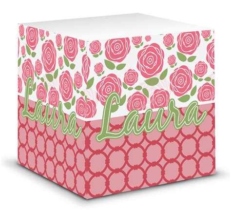 Custom Roses Sticky Note Cube Personalized Youcustomizeit