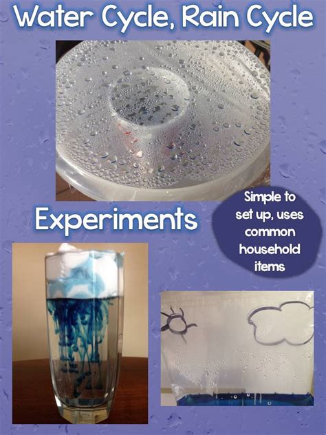 Water Cycle Rain Cycle Science Experiments And Craftivity Lessons