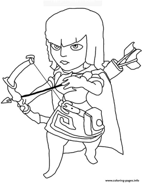 Archer Clash Of Clans Coloring Page Printable
