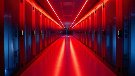 Free Red Data Center Image Red Data Center Download At Stockcake