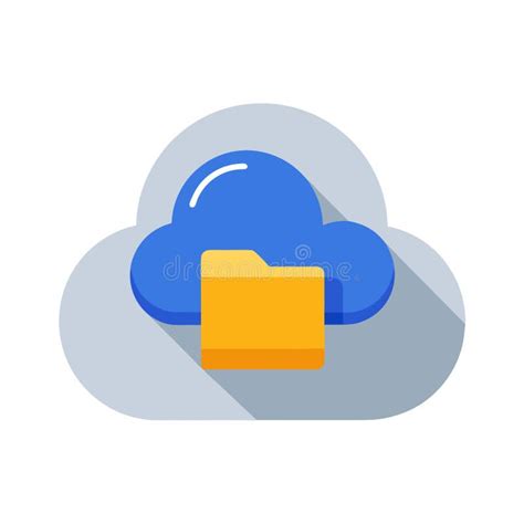 Cloud Storage With Folder Icon Data Management And Backup Solution