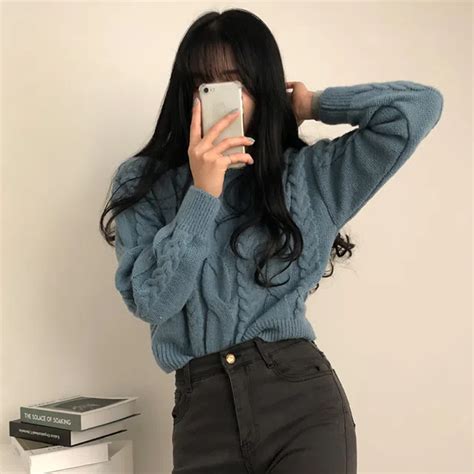 [도톰 가격실화] 브리 도톰 꽈배기 크롭 니트