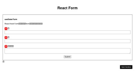 React Hook Form Sample Codesandbox