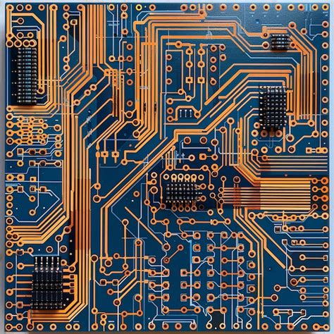 Ic Circuit Board Flow Design Concept Premium Ai Generated Image