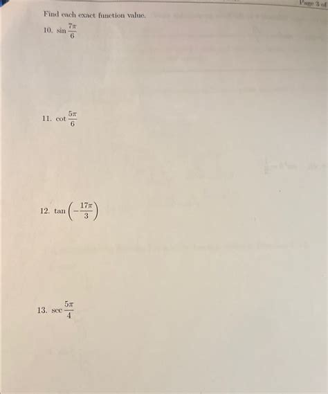 Solved Page 3 ﻿offind Each Exact Function