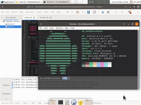 Geany Ide Running On Termux Rtermux