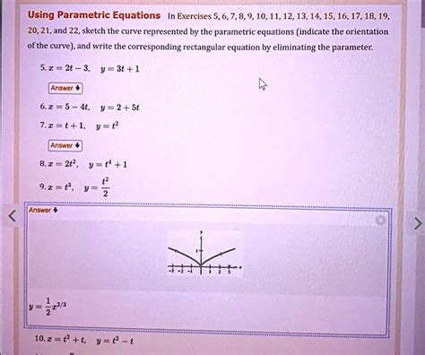 Using Parametric Equations In Exercises 5 6 7 8 9 10 11 12 13 14 15 16 17 18 19