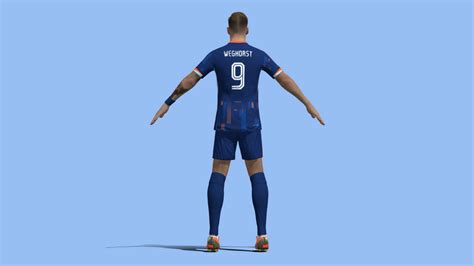 t pose rigged weghorst netherlands euro 2024 3d model turbosquid 2243121