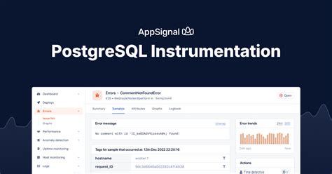 PostgreSQL Instrumentation | AppSignal documentation