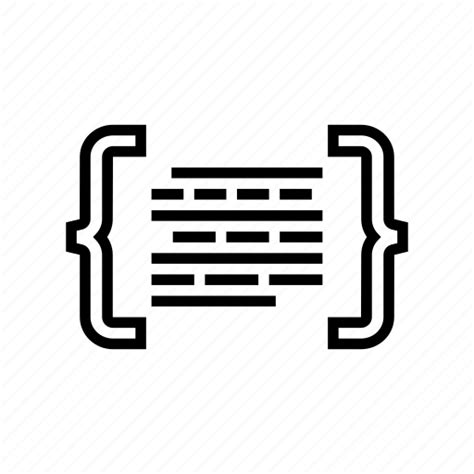 Code Brackets Letters Nlp Language Processing Tokenization Icon