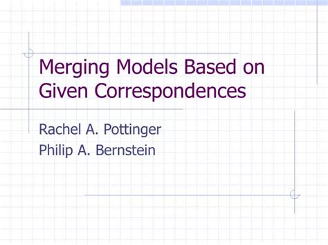 ppt merging models based on given correspondences powerpoint