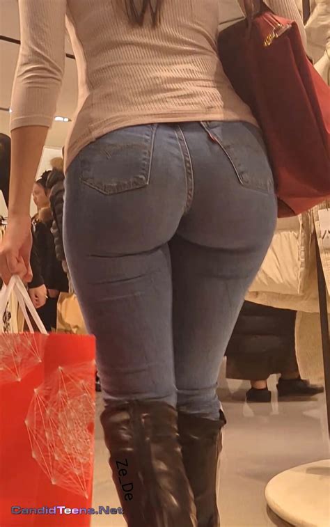 Tight Jeans Bubble Candid Ass Candid Teens