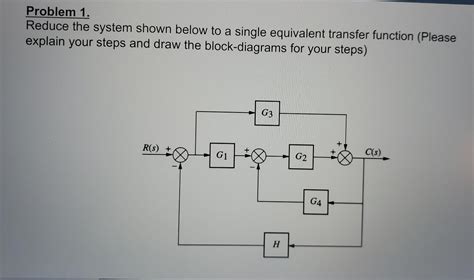 Solved Problem Reduce The System Shown Below To A Single Chegg