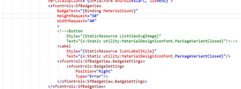 Sfbadge View Does Not Render Correctly On Iosandroid Is Fine In Net