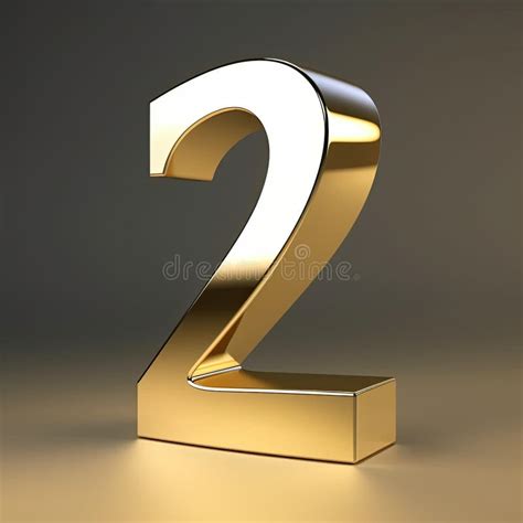 Golden Metallic Numeric Numbers With Background Stock Illustration