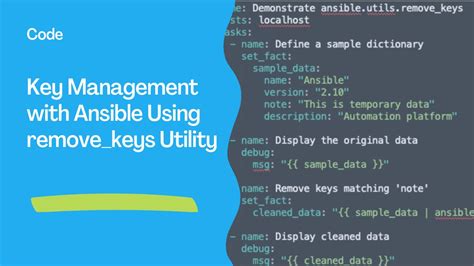 Automating Key Management With Ansible Using Ansibleutilsremovekeys