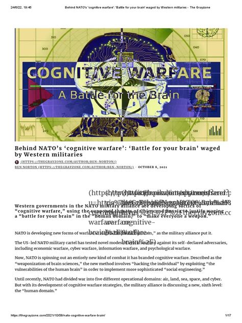 Behind Nato S Cognitive Warfare Battle For Your Brain Waged By